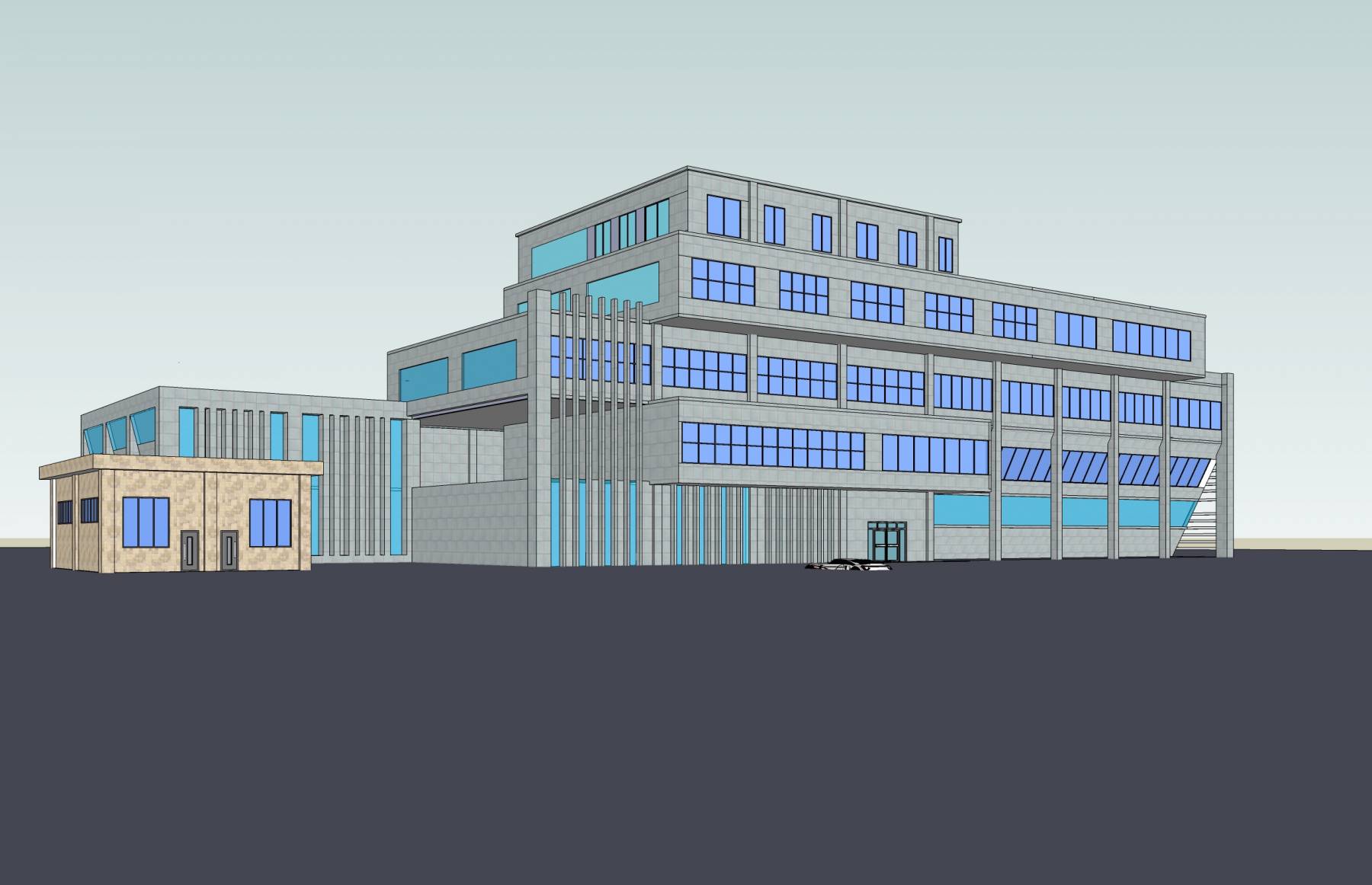 图书馆su模型下载-光辉城市