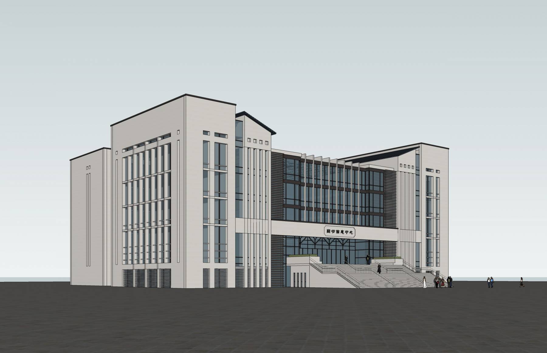 图书馆su模型下载-光辉城市