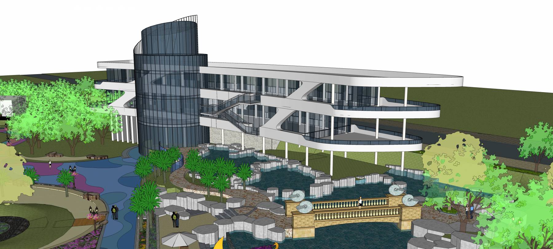 公园7su模型下载-光辉城市